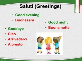 Vocabulario italiano wattle grove primary years 3 and 4 | PPTX