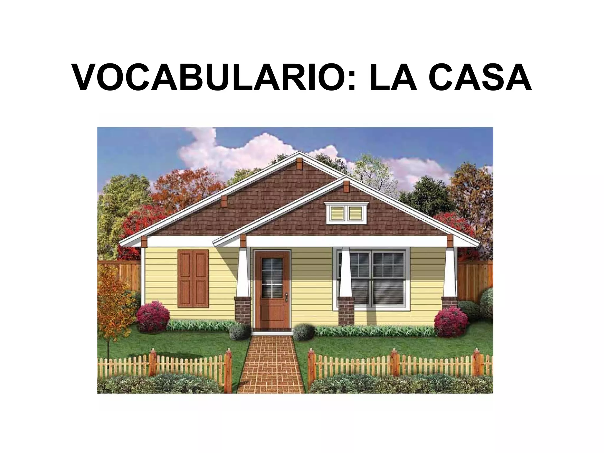 SPANISH VOCABULARY (A1) : LA CASA | PPT
