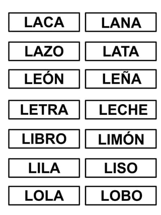 Vocabulario palabras secretas | ODP