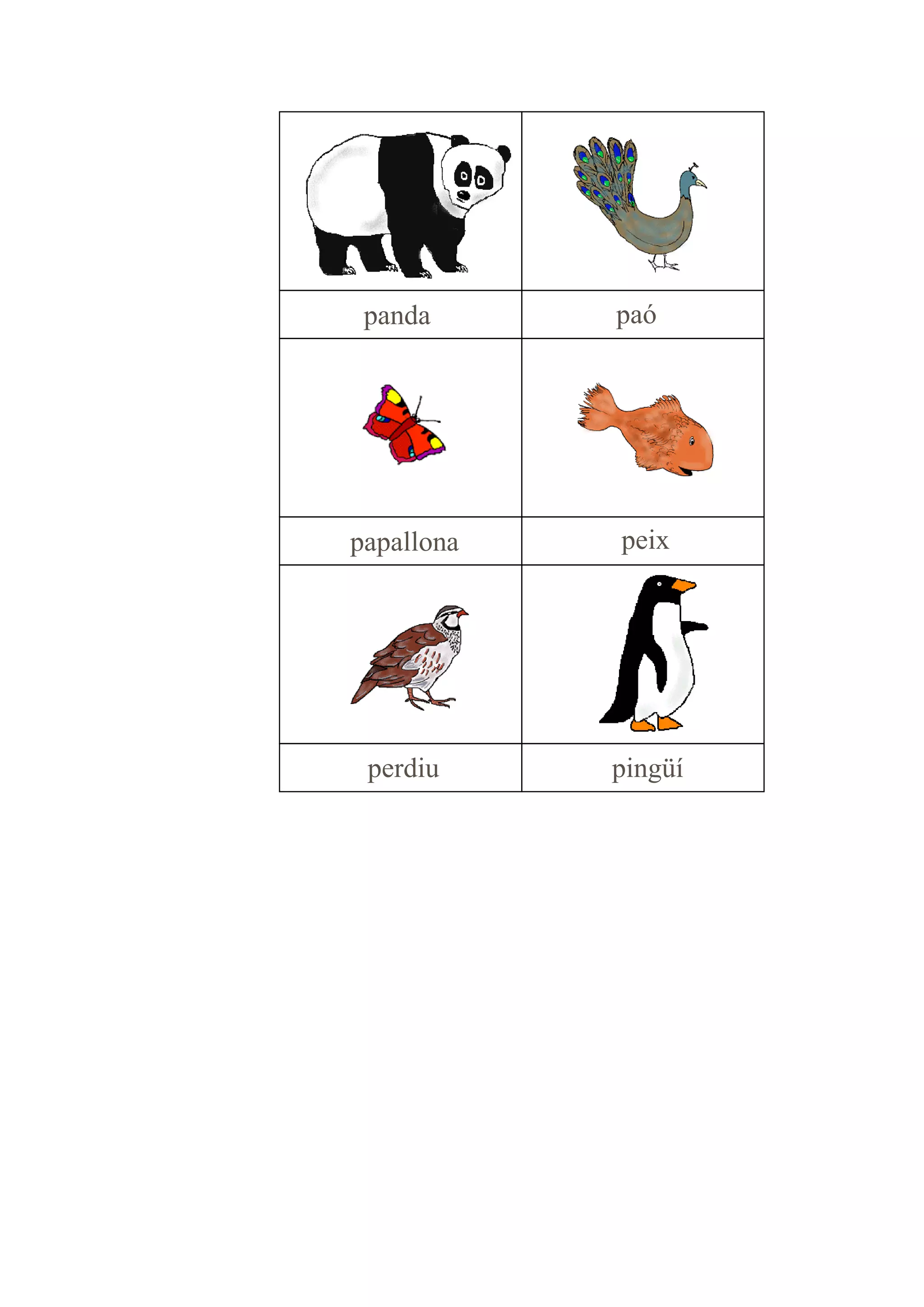 Vocabulari visual animals | PDF