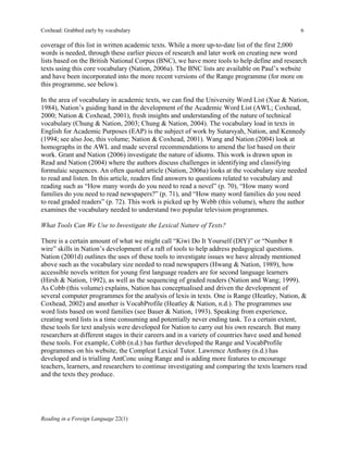 Grabbed early by vocabulary: Nation’s ongoing contributions to ...