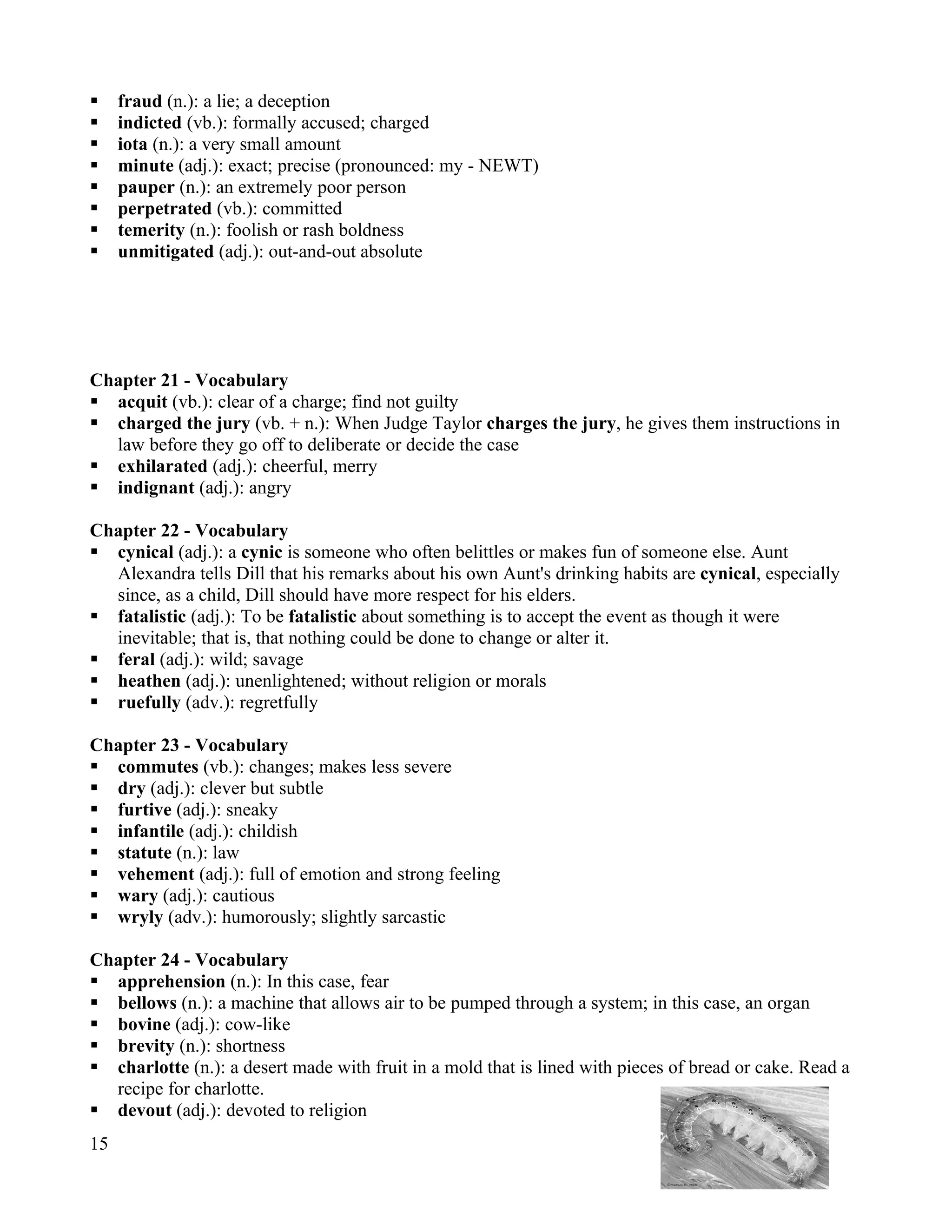 Mockingbird Vocabulary | PDF