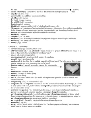 Mockingbird Vocabulary | PDF