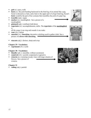 Mockingbird Vocabulary | PDF