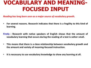 BEST PRACTICE IN VOCABULARY TEACHING AND LEARNING | PPTX