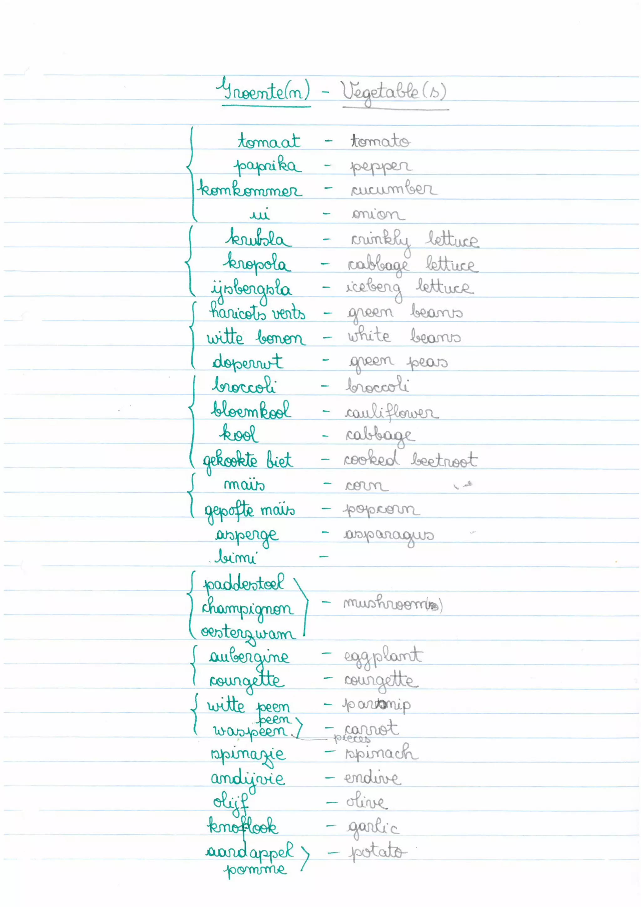 The vocabulary of The Dutch language - part 1 | PDF