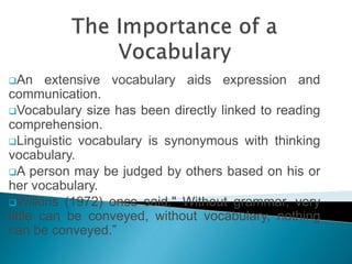 Vocabulary | PPTX