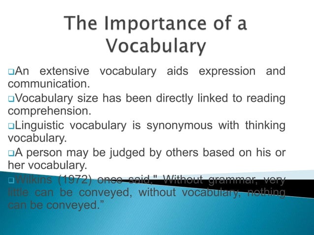 Vocabulary | PPTX