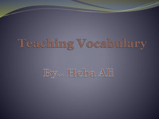 Vocabulary | PPT