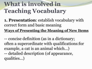 Vocabulary | PPTX