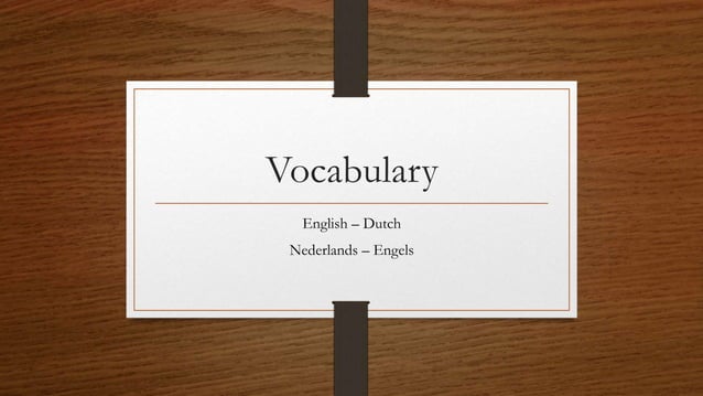 Vocabulary | PPT