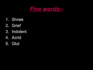 Vocabulary | PPT