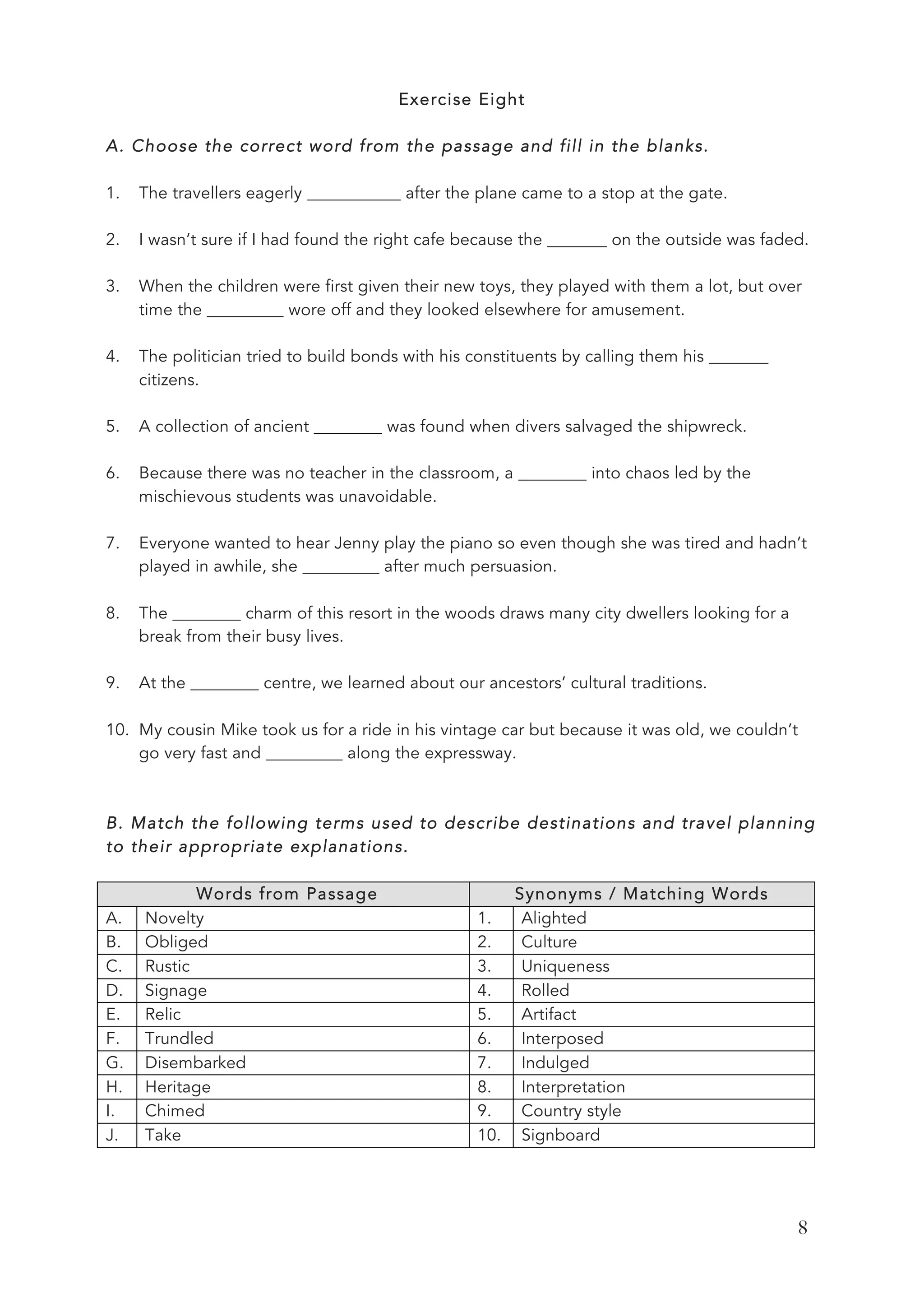English vocabulary builder travel preview | PDF