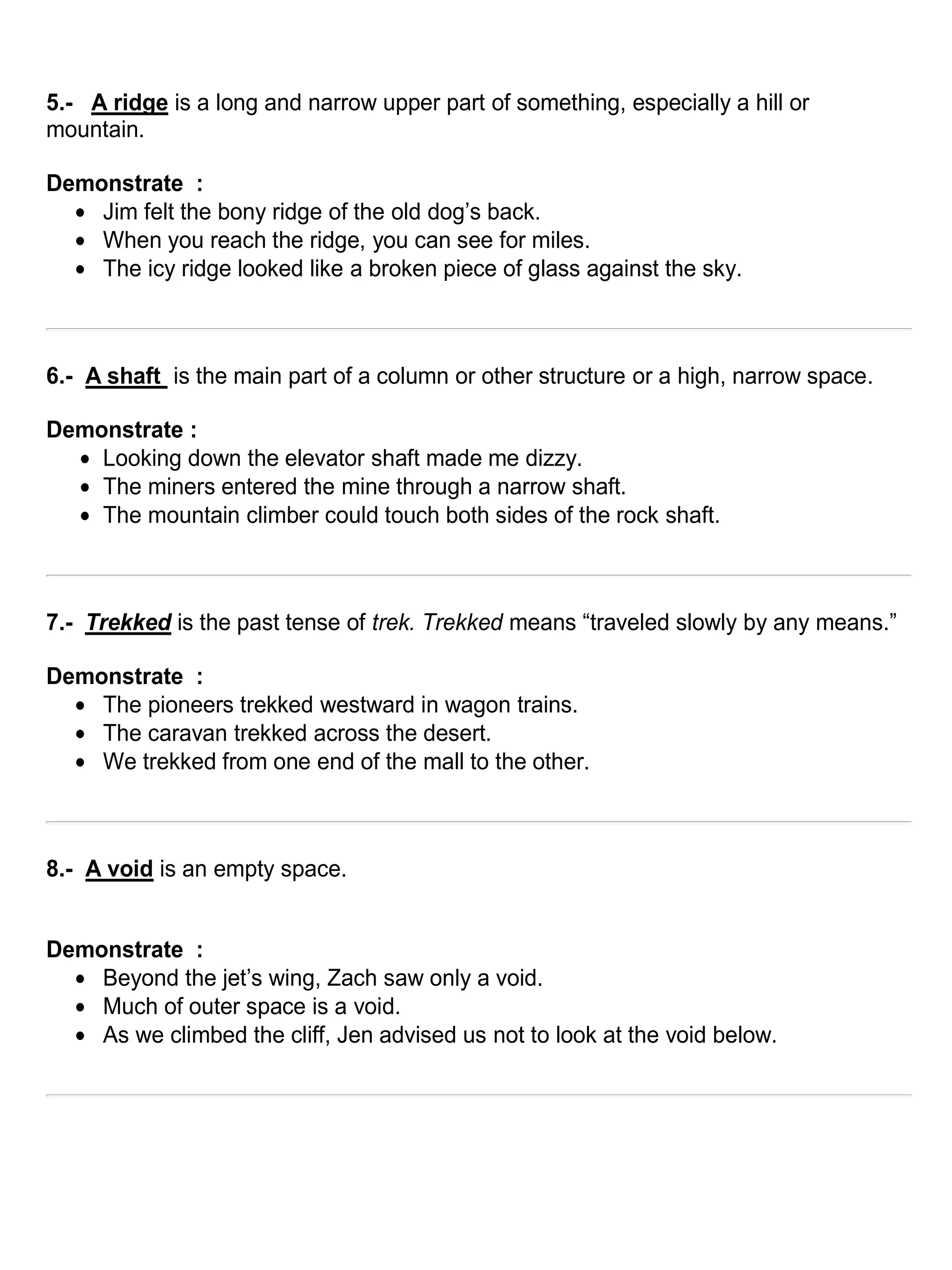 Vocabulary cliff hanger | PPT