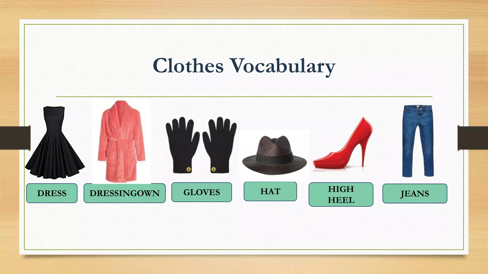 Vocabulary clothes (1) | PPTX