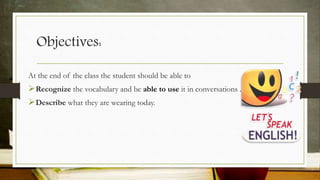 Vocabulary clothes (1) | PPTX