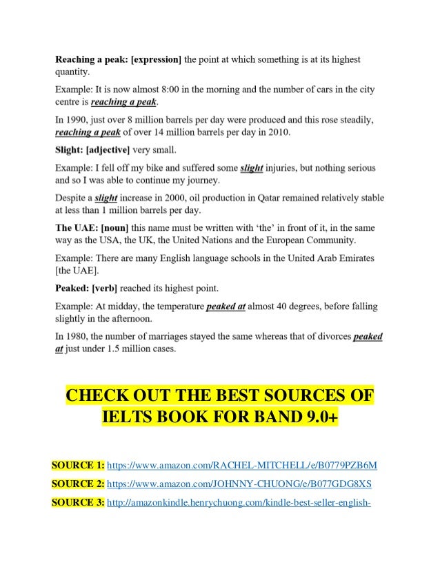 VOCABULARY FOR IELTS WRITING TASK 1: Learn Band 8-9 Essential Words,