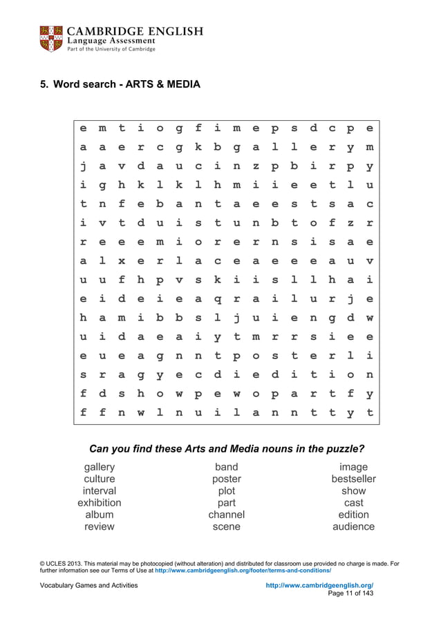 Vocabulary games-and-activities | PDF