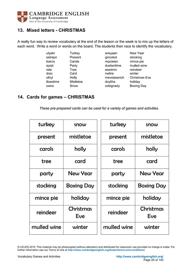 Vocabulary games-and-activities | PDF