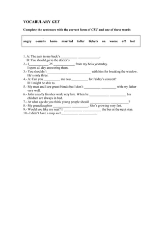 Vocabulary get | PDF