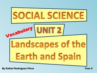Vocabulary - Landscapes of the Earth and Spain | PDF