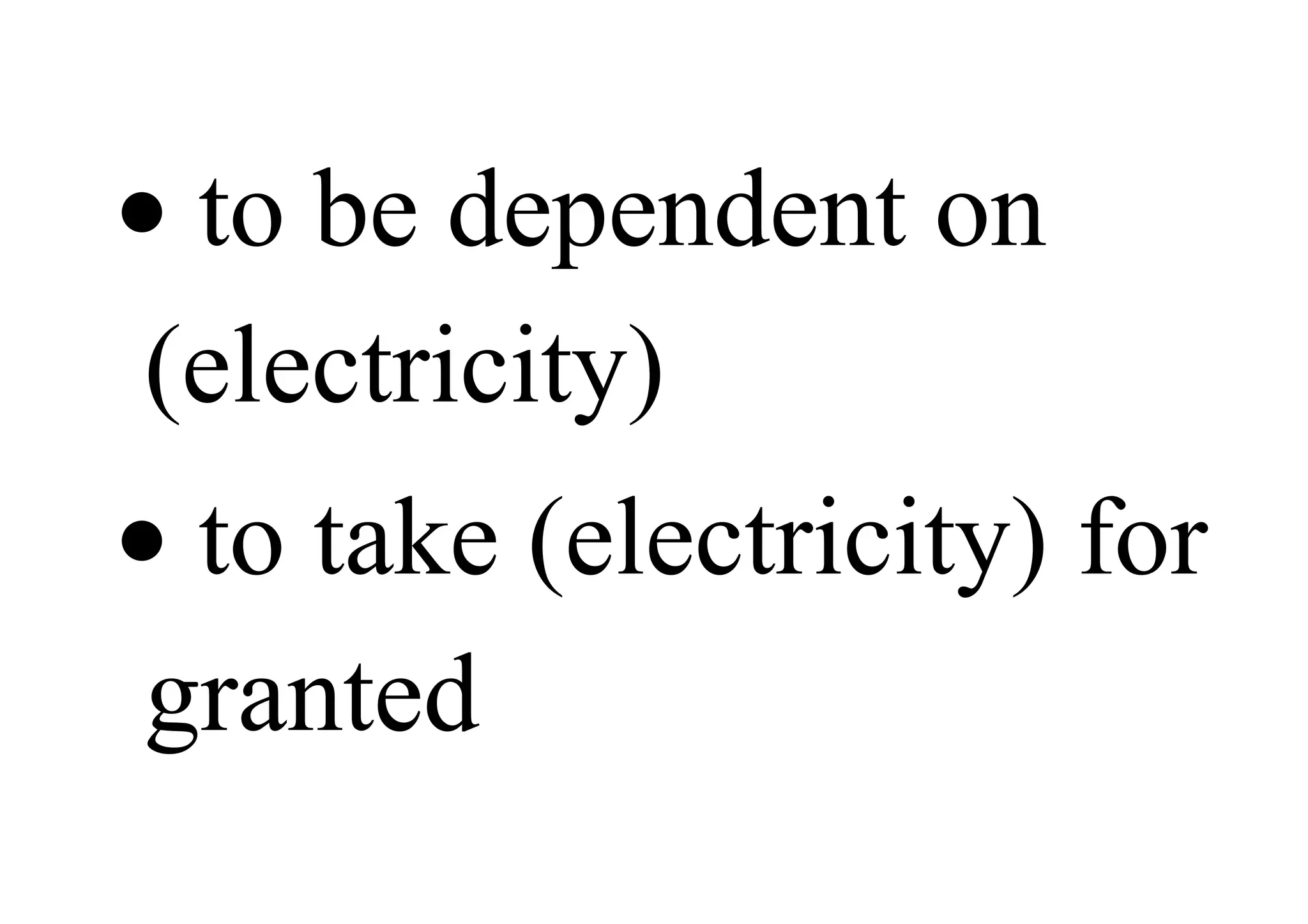 Vocabulary - No electricity | DOC