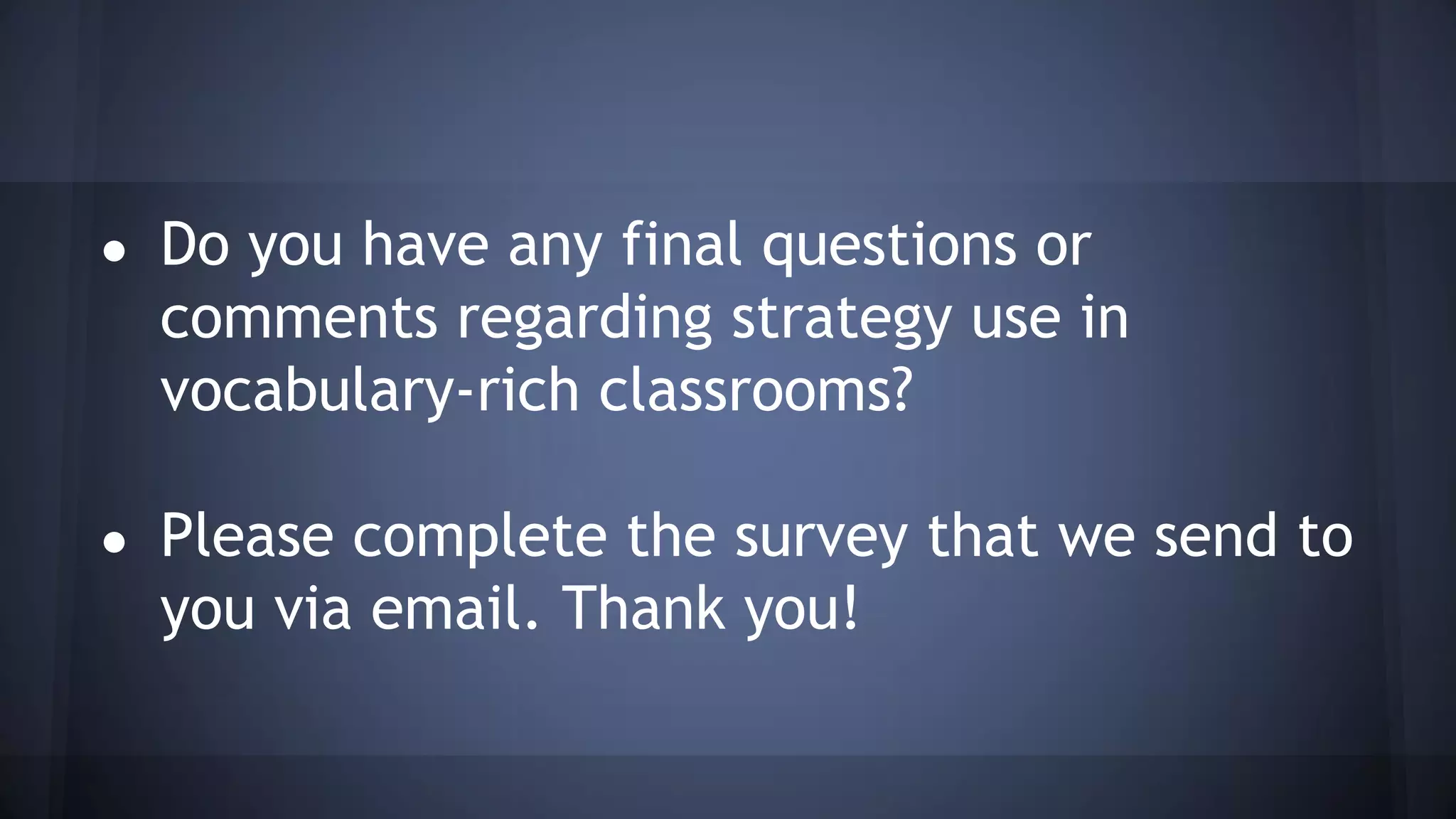Vocabulary rich classrooms | PDF