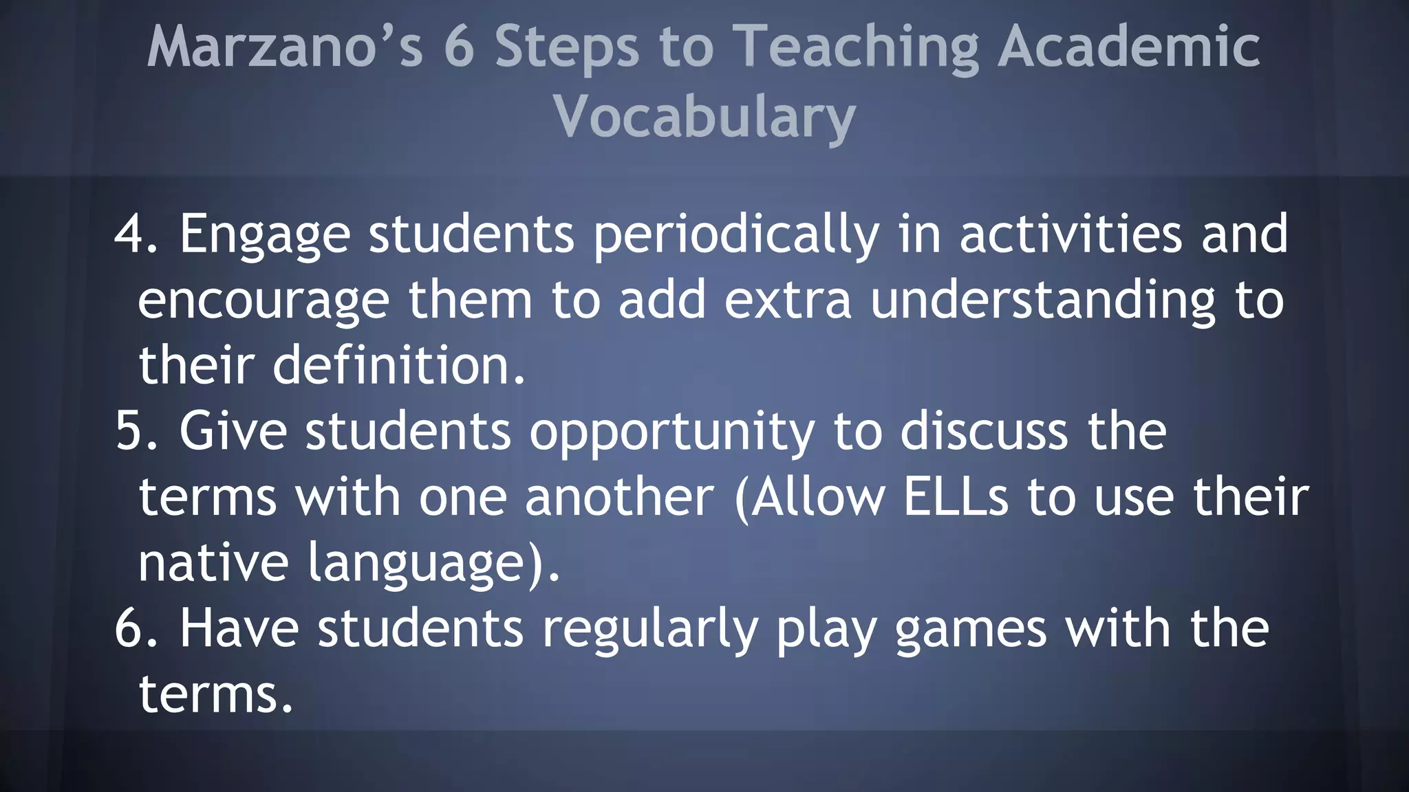 Vocabulary rich classrooms | PDF