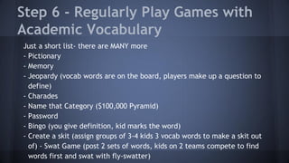 Vocabulary rich classrooms | PDF