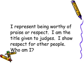 Vocabulary Riddlesa | PPT