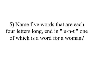 Vocabulary Test For The Dirty Minded | PPT