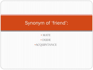 Vocabulary unit 2 english in mind 3 | PPTX