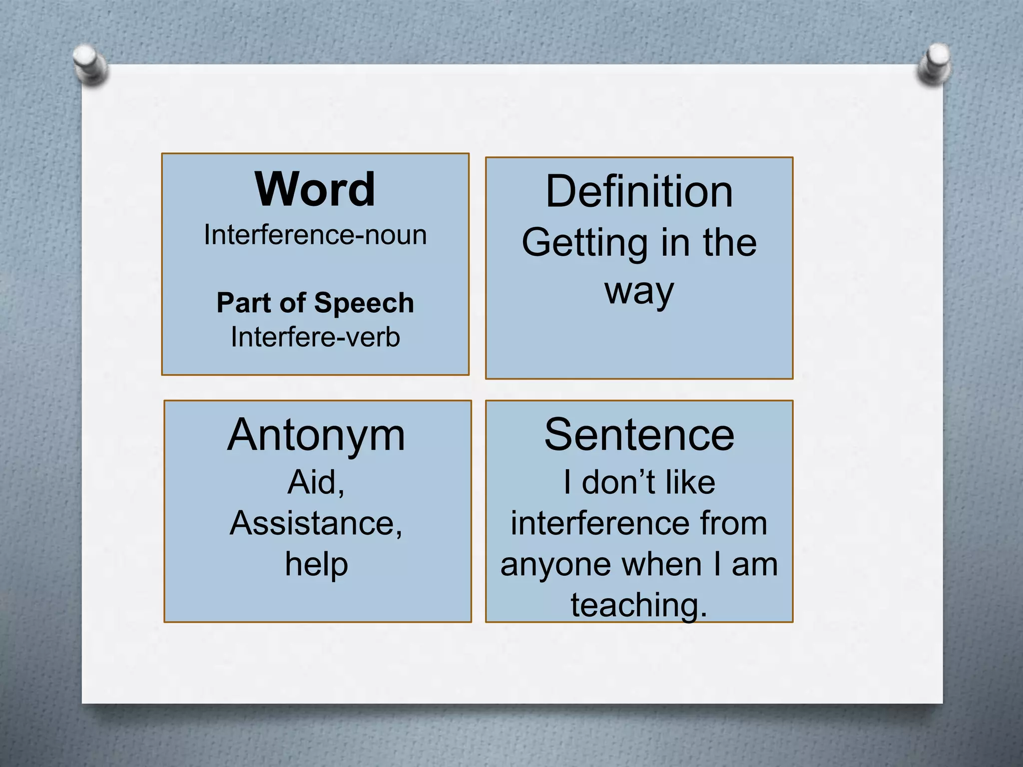 Vocabulary List 1 | PPTX