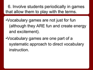 Vocabulary Activities and Games.ppt