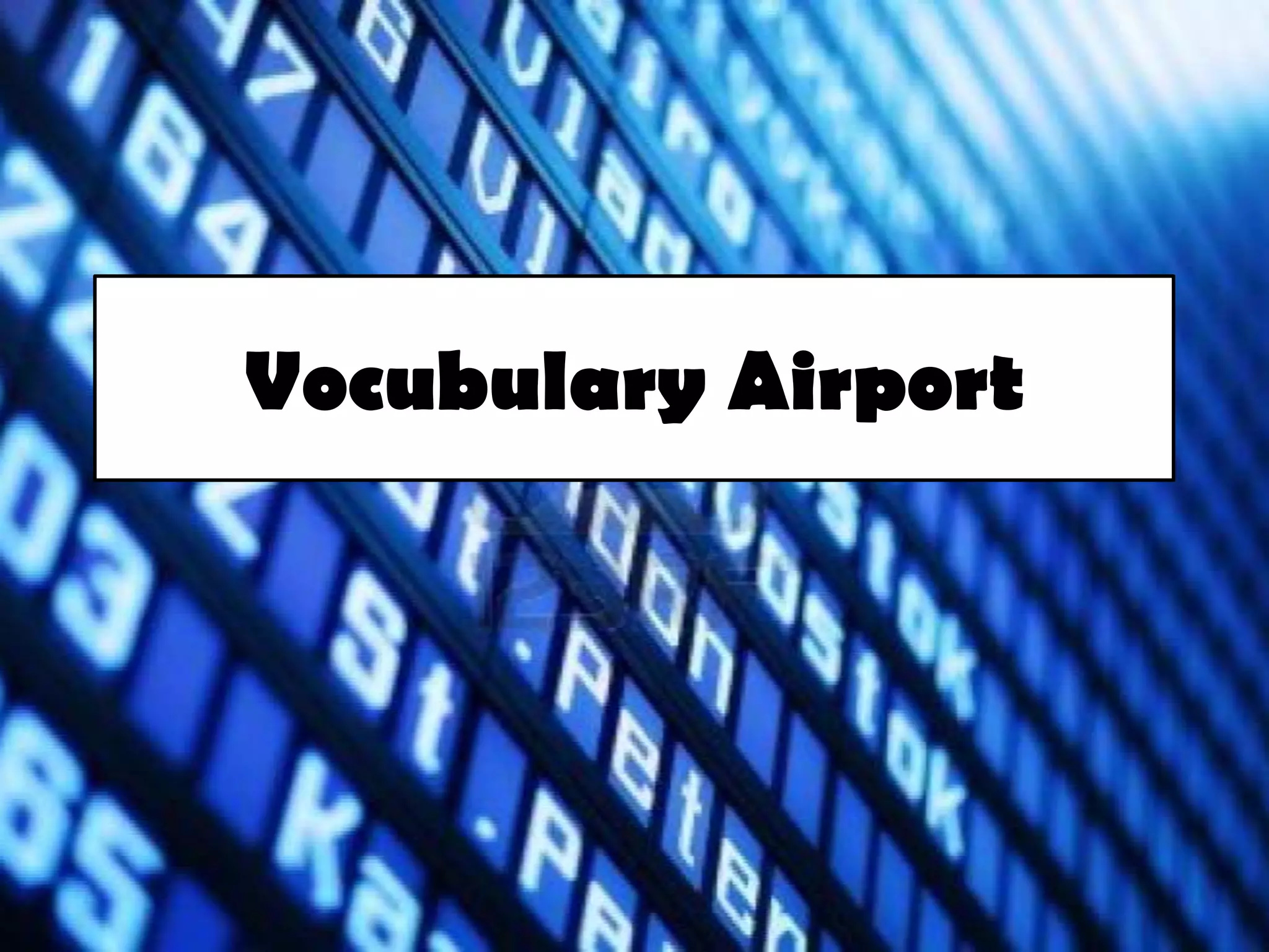 English Vocabulary Airlines Airport | PPTX
