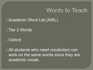 Vocabulary and comprehension techniques powerpoint presentation v2 | PPTX
