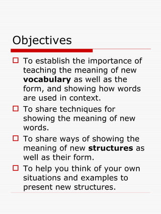Vocabulary and grammar presentation | PPT