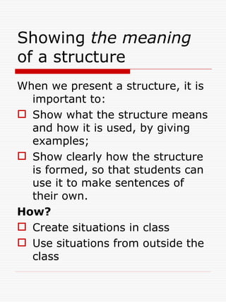 Vocabulary and grammar presentation | PDF