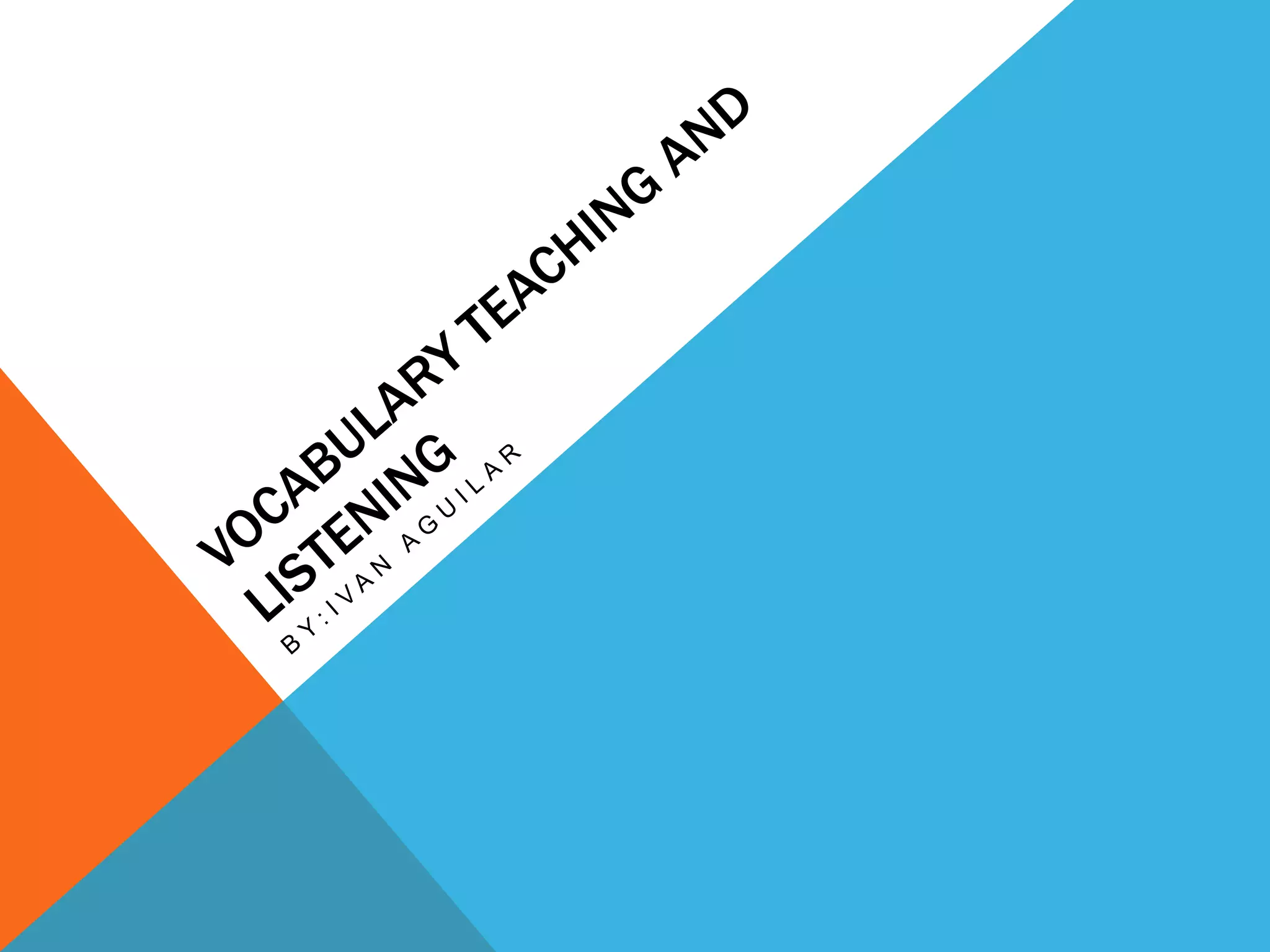 Vocabulary and listening | PPTX