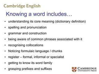 Vocabulary and the cambridge english corpus | PPTX