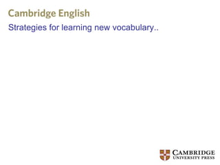 Vocabulary and the cambridge english corpus | PPTX