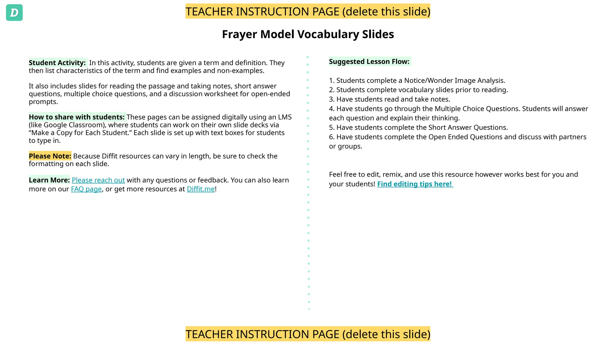 Flocabulary unit one from the nearpod page | PPTX