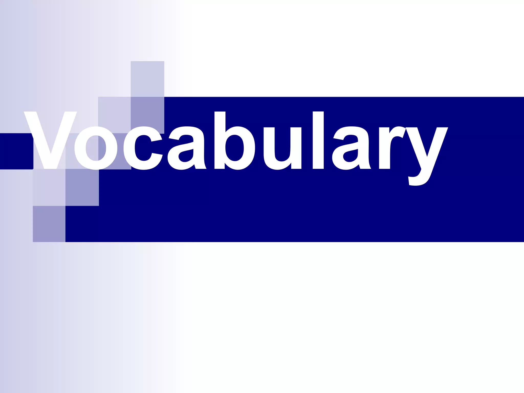 Vocabulary b slim | PPT