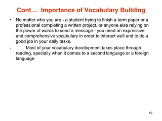 Vocabulary building 12 | PDF