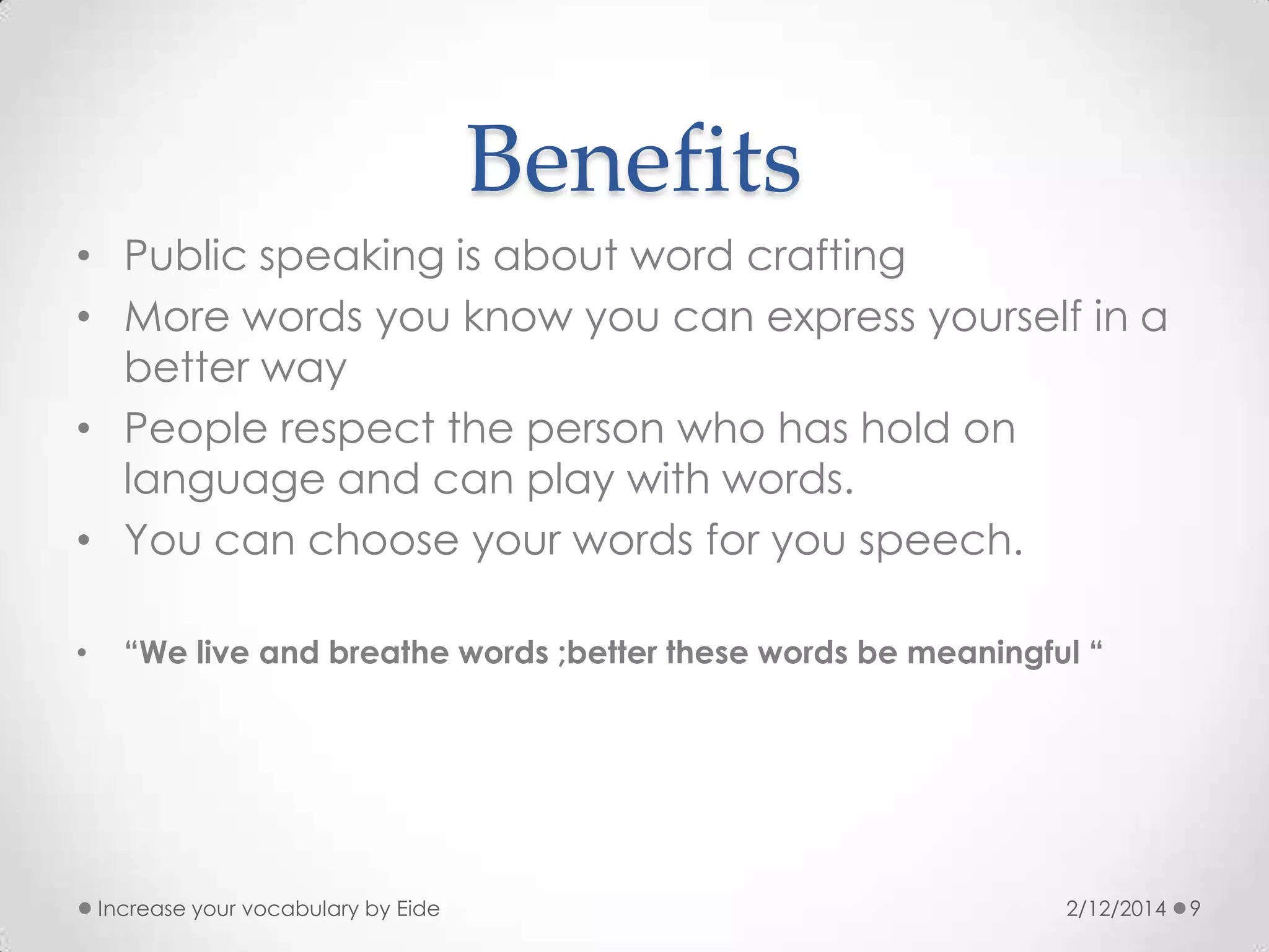 Vocabulary building | PPT