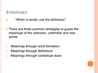 Vocabulary building | PPTX