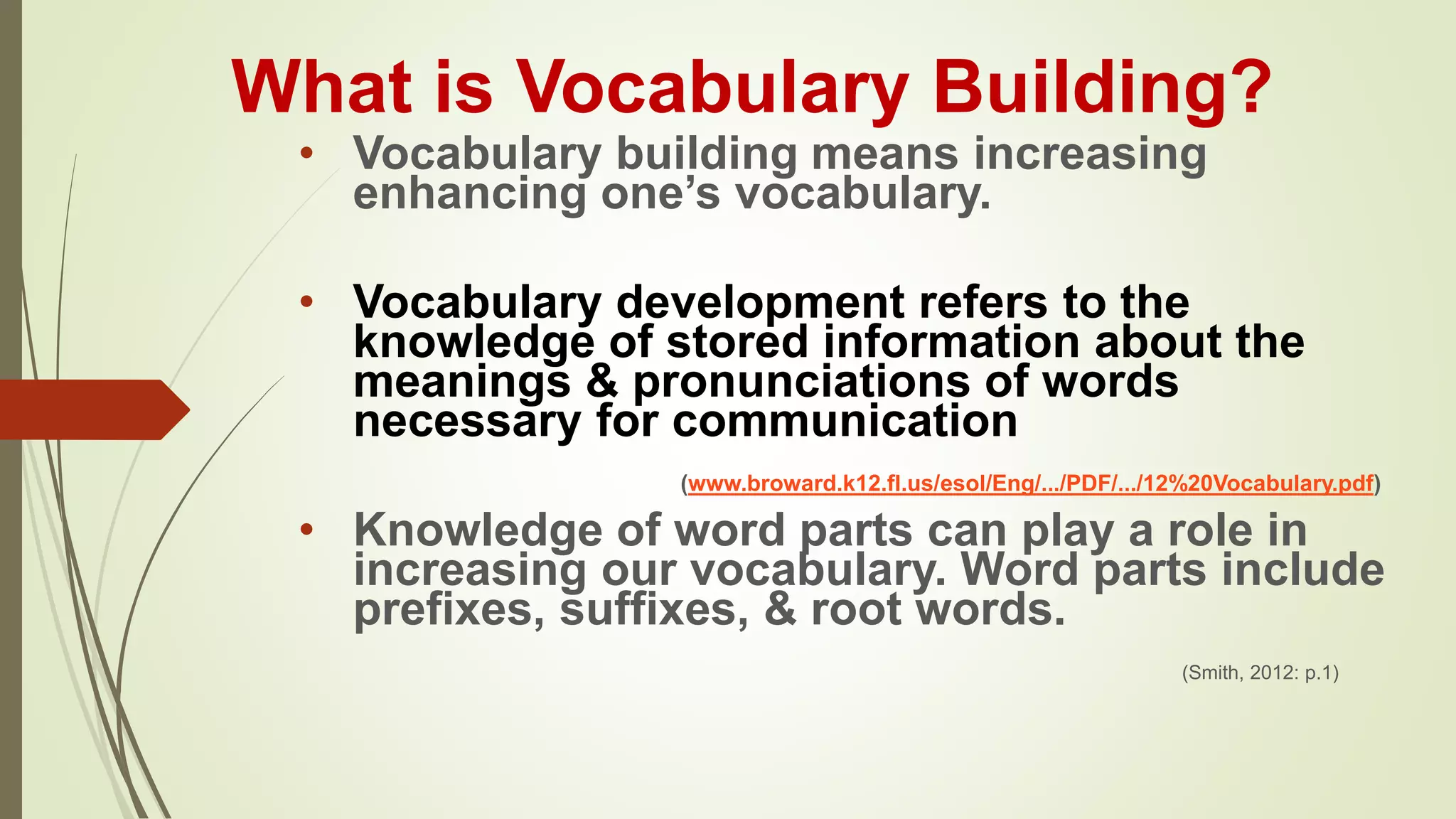 Vocabulary building | PPTX