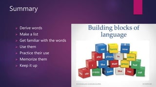 Vocabulary building | PPTX