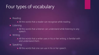 Vocabulary building | PPTX