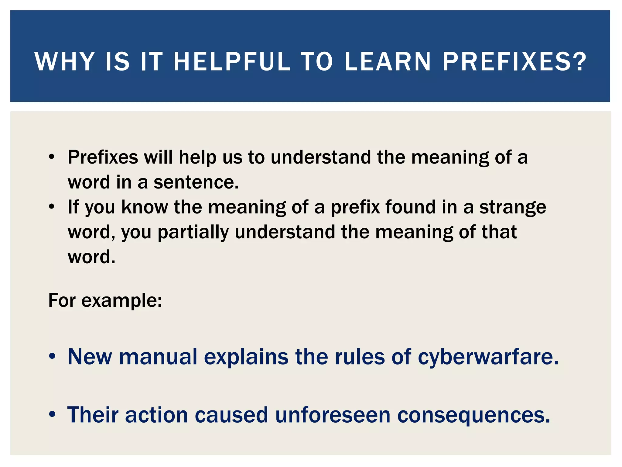 Vocabulary building: Sufixes and Prefixes | PDF